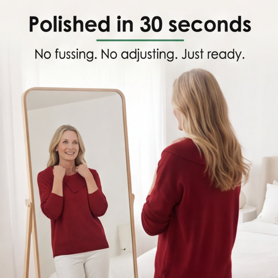 Collara™ – Asymmetric Collar Knit Sweater – Clarendale